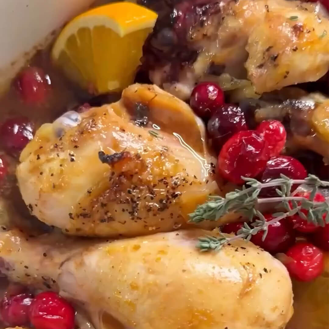 Orange Cranberry Roasted Chicken Recipe | Nutrafarms Inc.